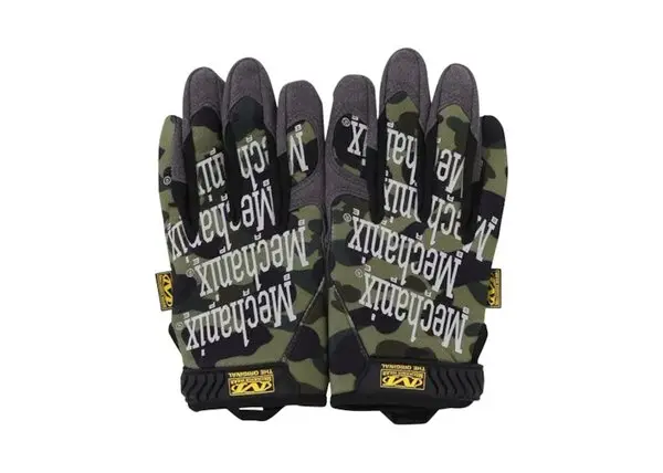 A BATHING APE 1st Camo Mechanix Wear Gloves - Green