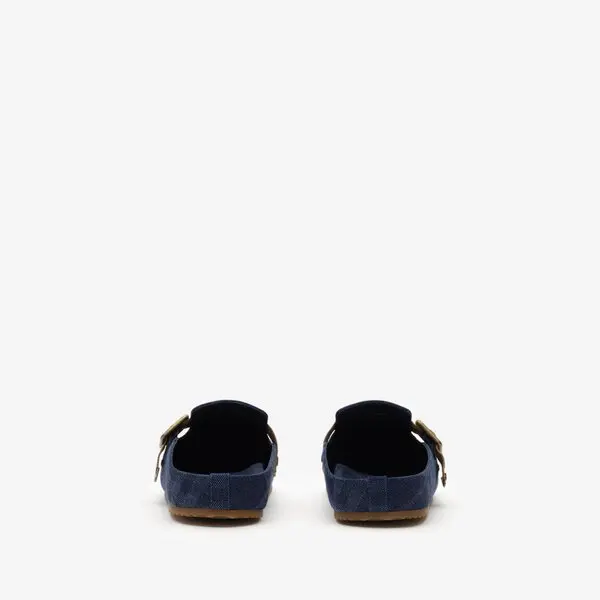 Burberry Check Denim Urchin Clogs