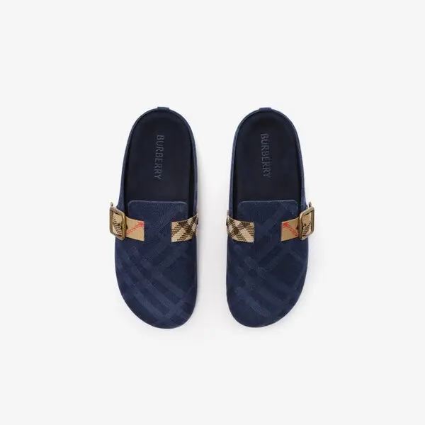 Burberry Check Denim Urchin Clogs