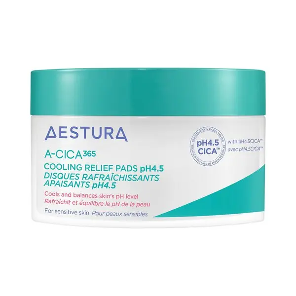 AESTURA A-cica365 Cooling Relief Toner Pads Ph4.5 With Centella Asiatica + Hyaluronic Acid For Redness - One-color