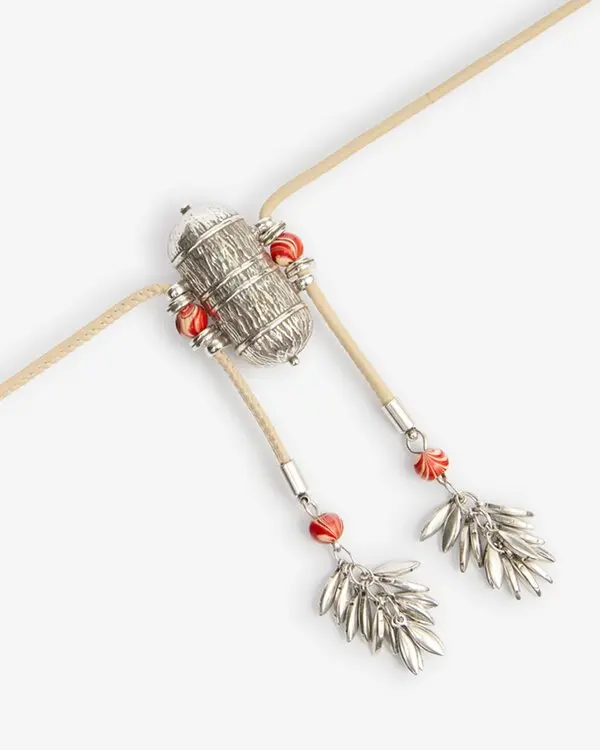Isabel Marant Janis Necklace - Red/silver