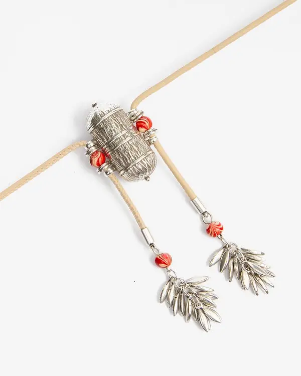 Isabel Marant Janis Necklace - Red/silver