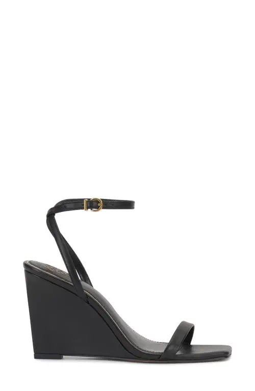 Vince Camuto Ankle Strap Wedge Sandal - Black