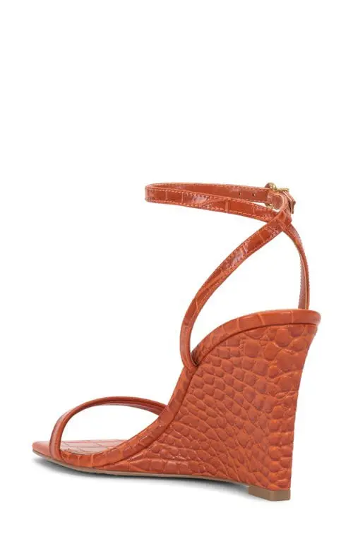 Vince Camuto Ankle Strap Wedge Sandal - Sunset Embossed