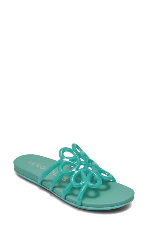 Aerosoles Frida Slide Sandal - Ice Green Transluscent Tpu