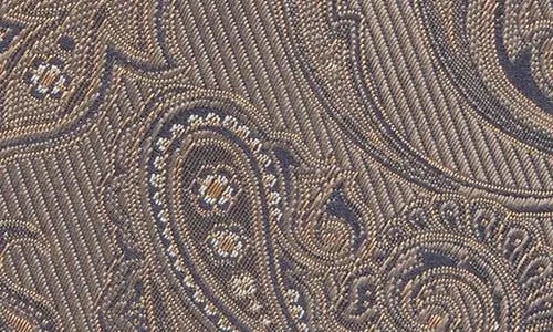Canali Paisley Silk Neck Tie - Light Brown