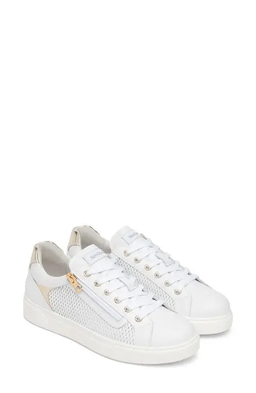NEROGIARDINI Perforated Leather Low-top Sneakers - White