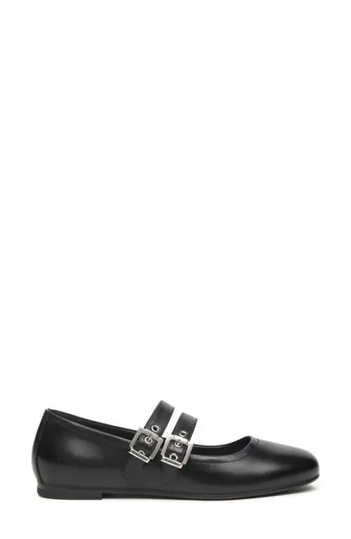 NEROGIARDINI Double Strap Ballet Flat - Black