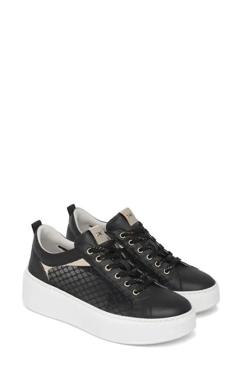 NEROGIARDINI Mesh Platform Sneaker - Black
