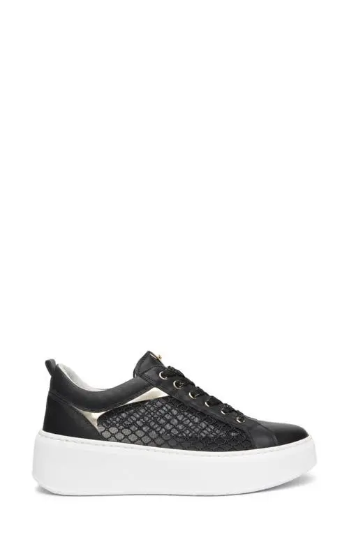 NEROGIARDINI Mesh Platform Sneaker - Black