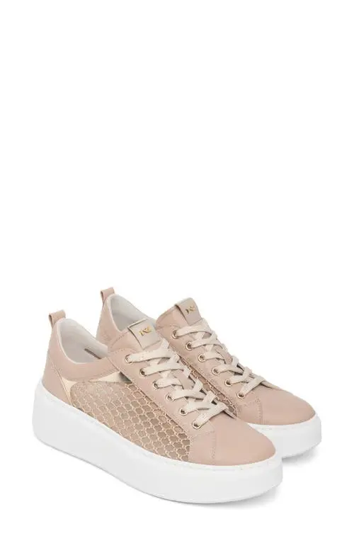 NEROGIARDINI Mesh Platform Sneaker - Rose