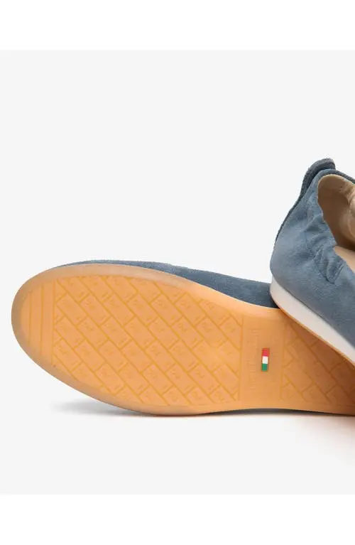 NEROGIARDINI Suede Penny Loafer - Denim