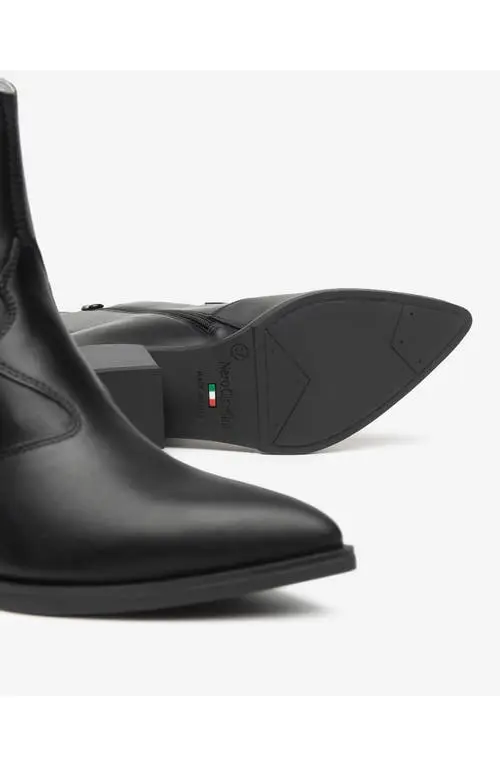 NEROGIARDINI Fringe Western Bootie - Black