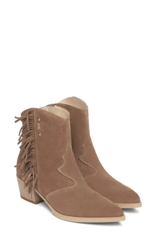 NEROGIARDINI Fringe Western Bootie - Whiskey