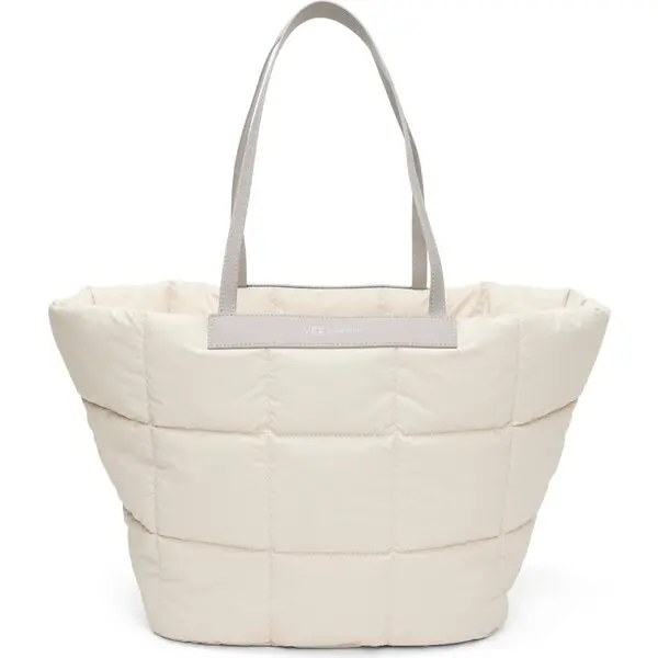 VEECOLLECTIVE Porter Basque Quilted Recycled Nylon Tote - Barely Beige Bei