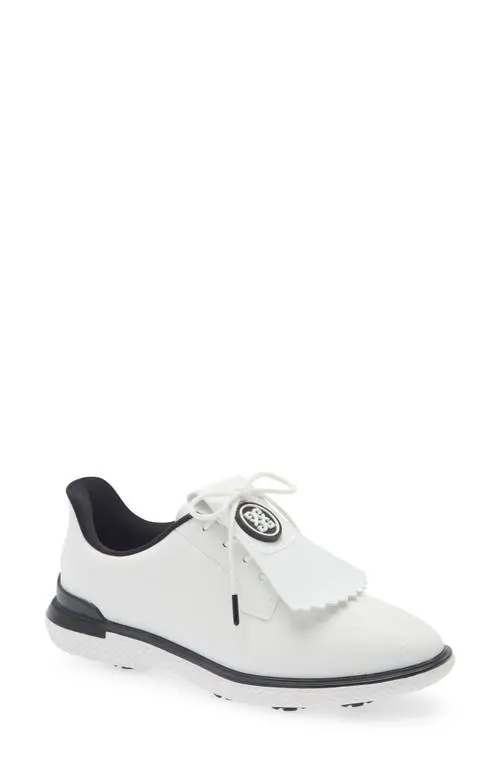 G/fore Gallivan2r Debossed Heart G's Kiltie Golf Shoe - Snow/onyx