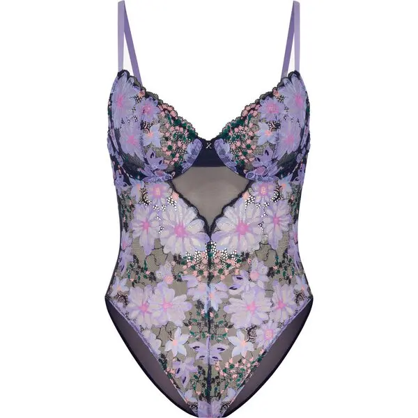 SAVAGE X FENTY Fleur Fantasy Underwire Teddy - Dark And Stormy Blue