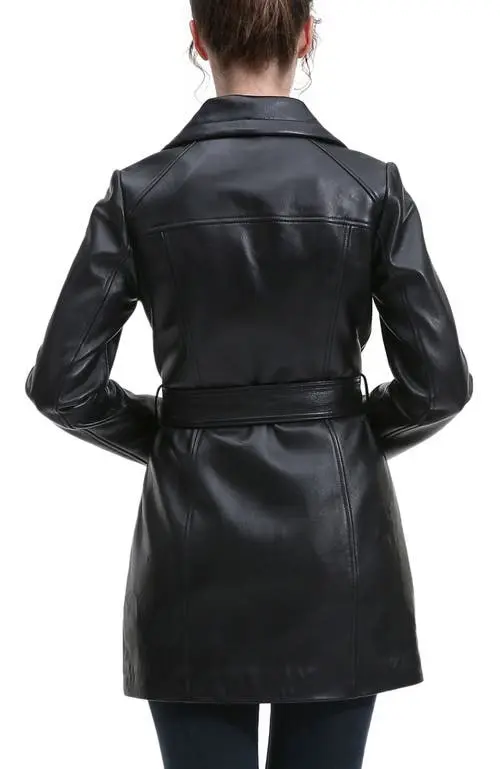KIMI + KAI Ada Leather Trench Coat