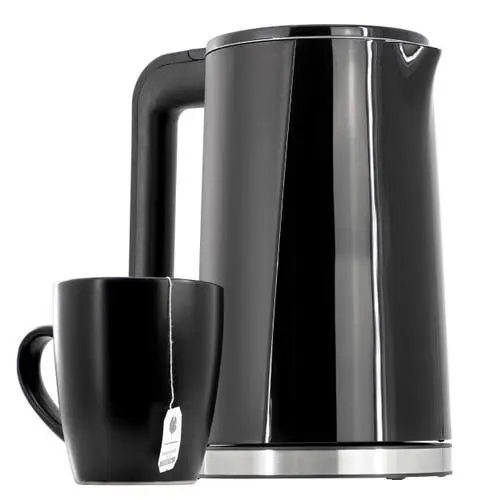 MEGACHEF 1.8 Quart Stainless Steel Electric Tea Kettle - Black