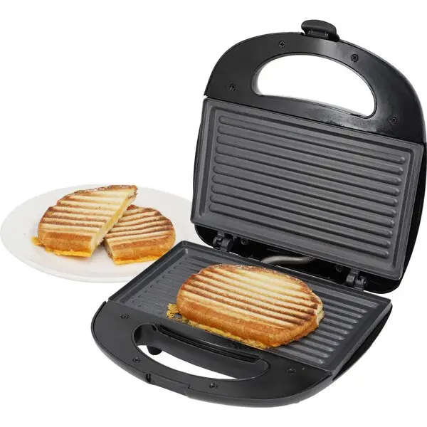 MEGACHEF Electric Compact Aluminum Nonstick Sandwich Maker - Black