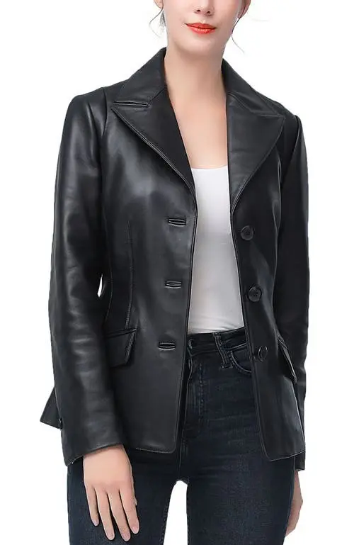 KIMI + KAI Mya Leather Blazer