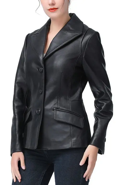 KIMI + KAI Mya Leather Blazer