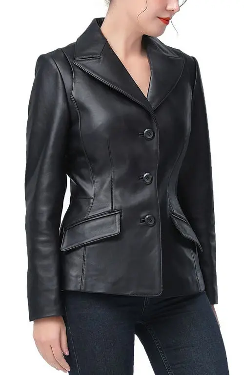 KIMI + KAI Mya Leather Blazer