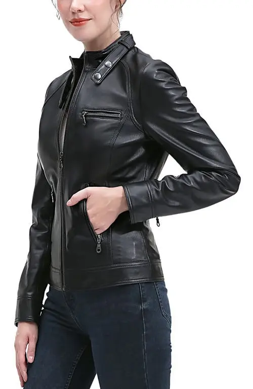 KIMI + KAI Emy Leather Moto Jacket