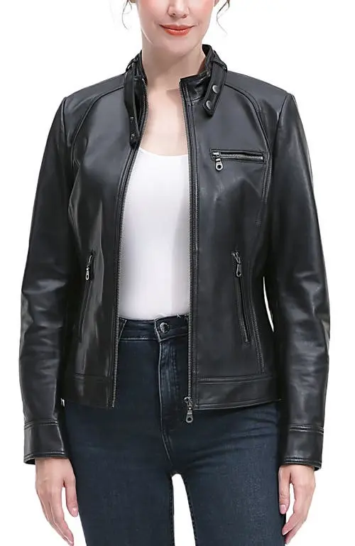 KIMI + KAI Emy Leather Moto Jacket