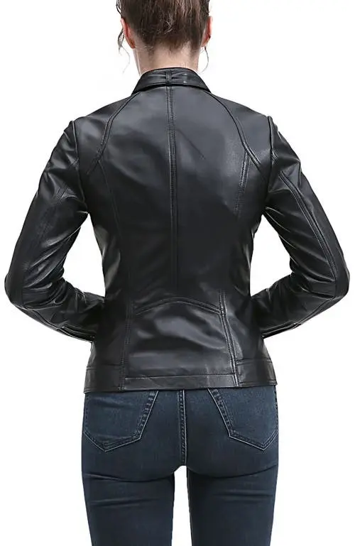 KIMI + KAI Emy Leather Moto Jacket