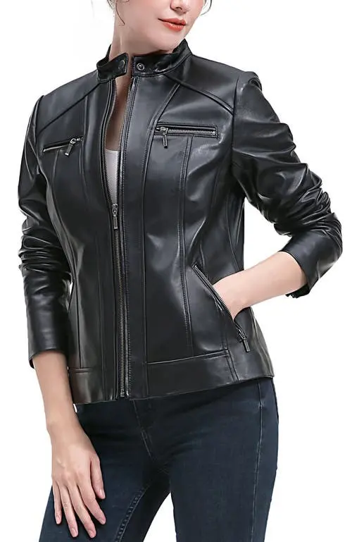 KIMI + KAI Ana Leather Moto Jacket