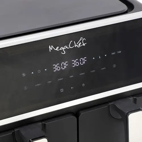MEGACHEF Dual 4.8 + 4.8 Quart Digital Electric Air Fryer