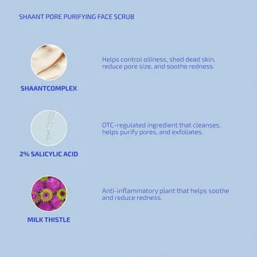 CODEX LABS Shaant Pore Purifying Acne Face Scrub - Tan