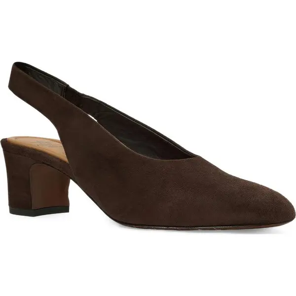 Aquatalia Trevi Slingback Pump - Espresso Suede