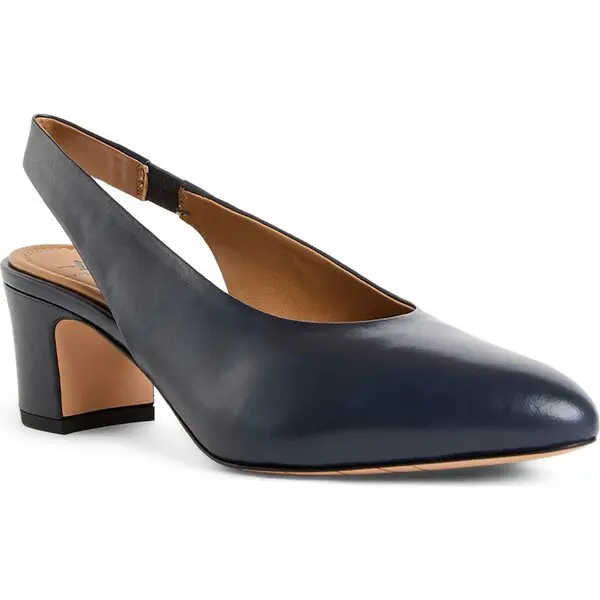 Aquatalia Trevi Slingback Pump - Navy Nappa