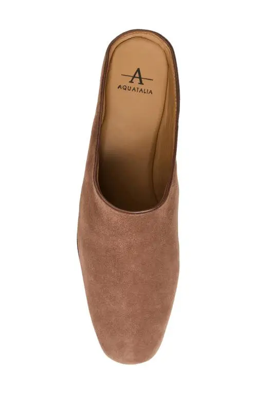 Aquatalia Umama Weatherproof Mule - Brown Suede