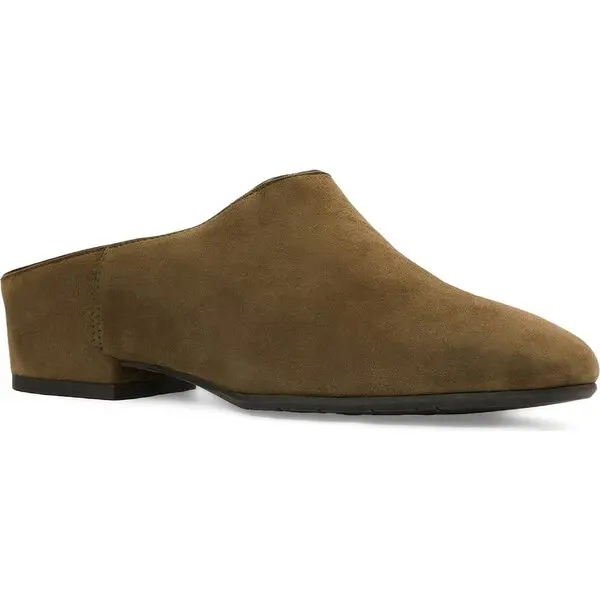 Aquatalia Umama Weatherproof Mule - Olive Suede