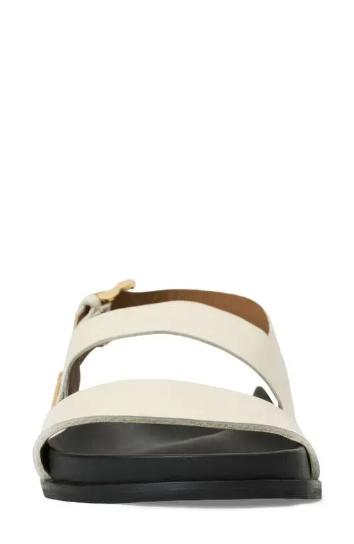 Aquatalia Irma Weatherproof Leather Quarter Strap Sandals - Soft White Calf