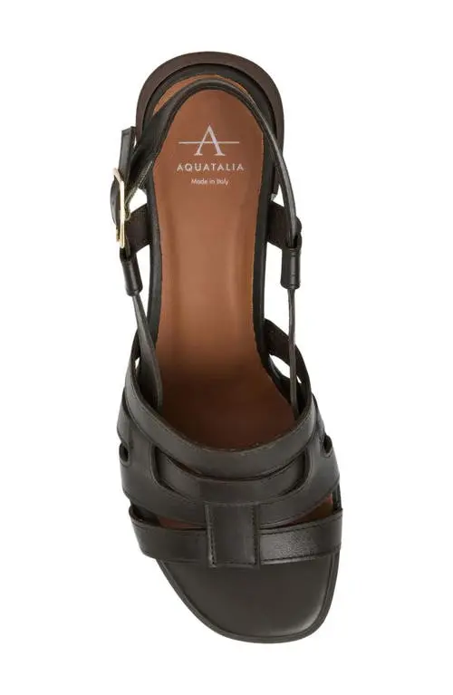 Aquatalia Dimaro Weatherproof Slingback Sandal - Espresso Vanchette
