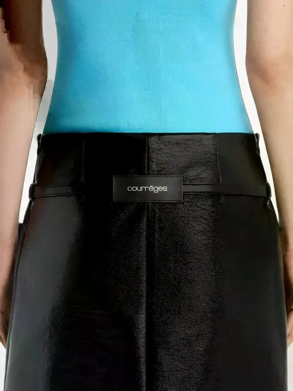 COURREGES Logo-embroidered Halterneck Top