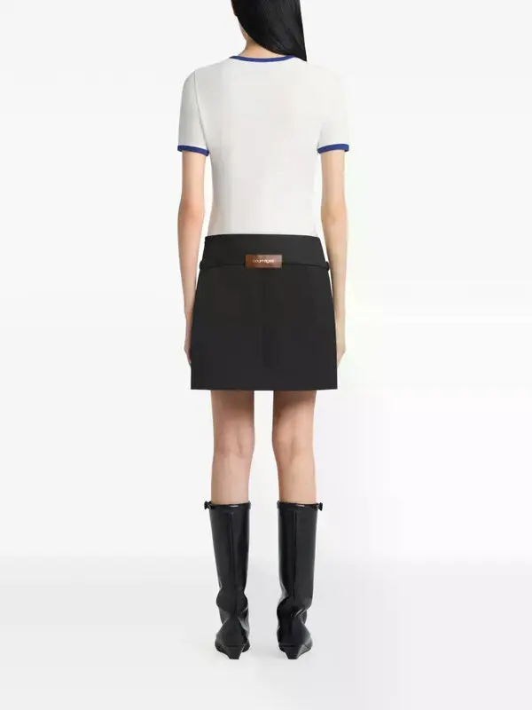 COURREGES Logo-embroidered T-shirt - White
