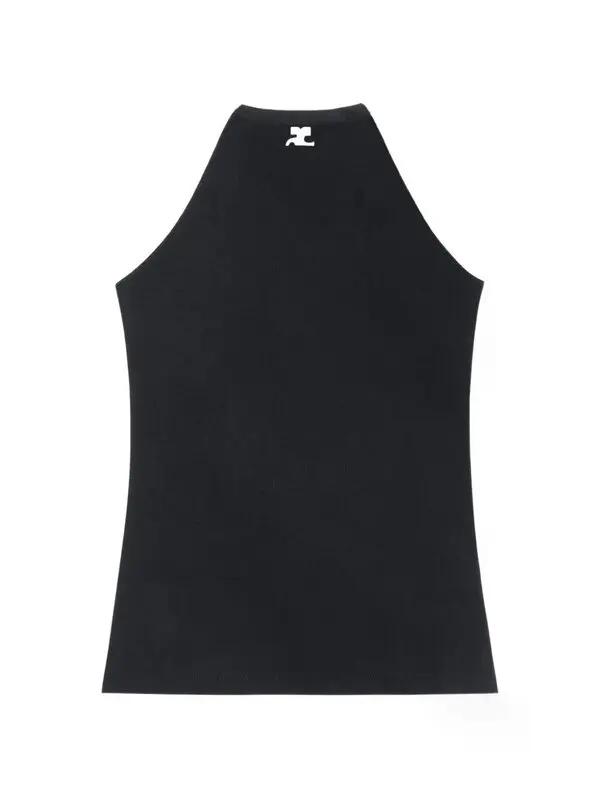 COURREGES Tie-back Tank Top - Black