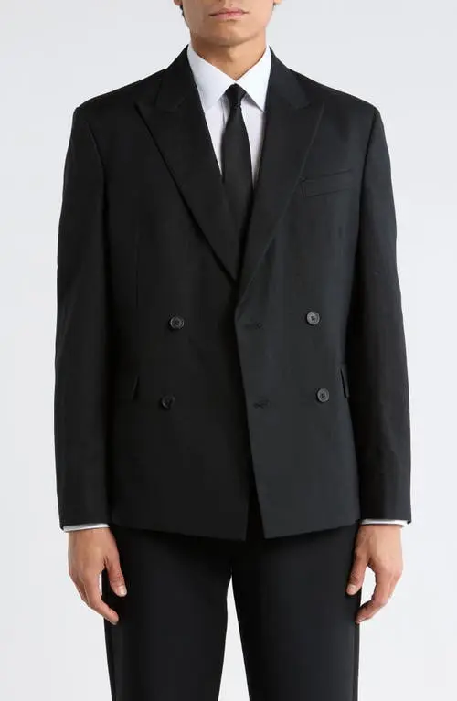 OPEN EDIT Linen Blend Double Breasted Sport Coat