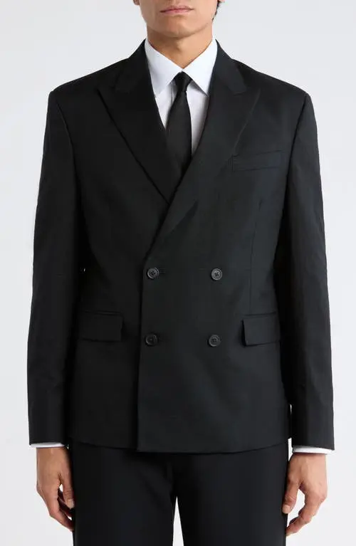 OPEN EDIT Linen Blend Double Breasted Sport Coat