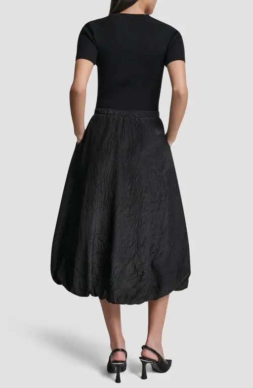 Dkny Mixed Media Cargo Pocket Midi Dress