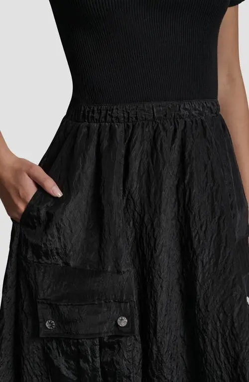 Dkny Mixed Media Cargo Pocket Midi Dress