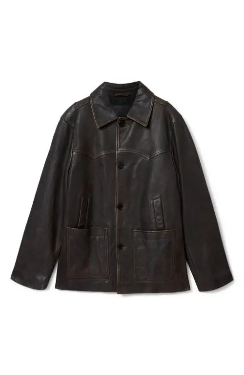ALLSAINTS Hartwell Leather Western Coat