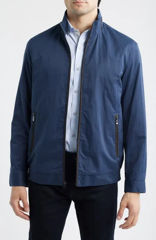 Johnston & Murphy Water-resistant Full-zip Jacket - Navy