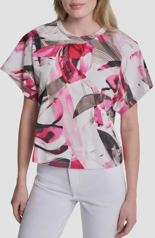 Dkny Print Tee Shirt - Spring Wisps