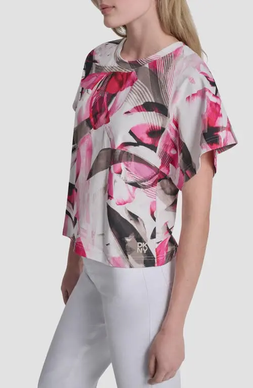 Dkny Print Tee Shirt - Spring Wisps